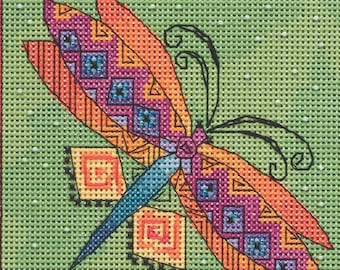 Dragonfly Fuchsia Cross Stitch Kit Mill Hill 2019 Laurel Burch - Etsy