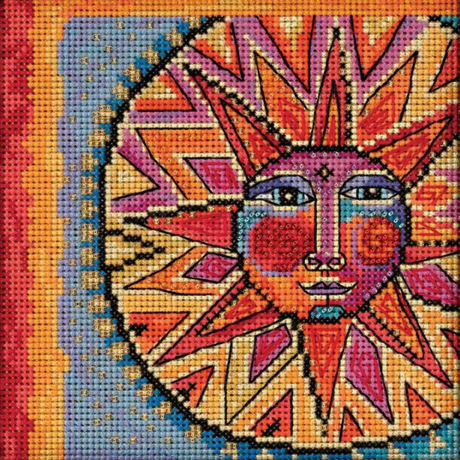 Celestial Blue Cross Stitch Kit Mill Hill 2018 Laurel Burch LB141816 - Etsy