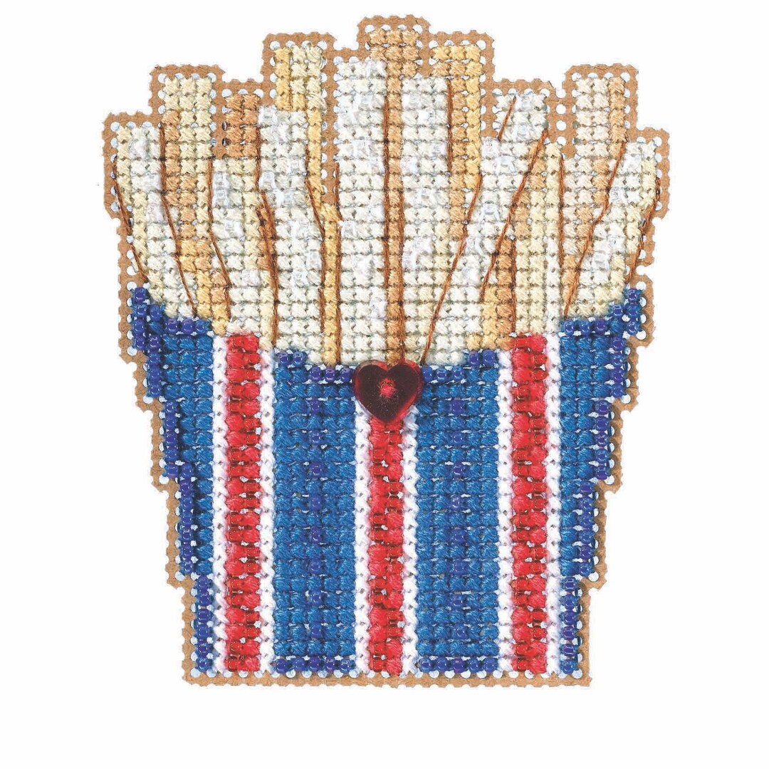 French Fries Beaded Cross Stitch Kit Mill Hill 2021 Spring Bouquet ...