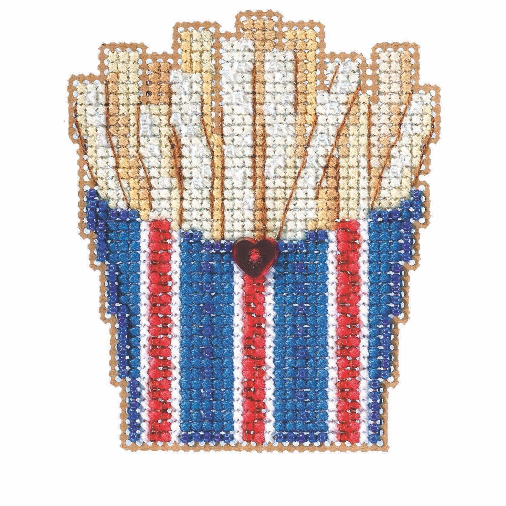 French Fries Beaded Cross Stitch Kit Mill Hill 2021 Spring Bouquet ...