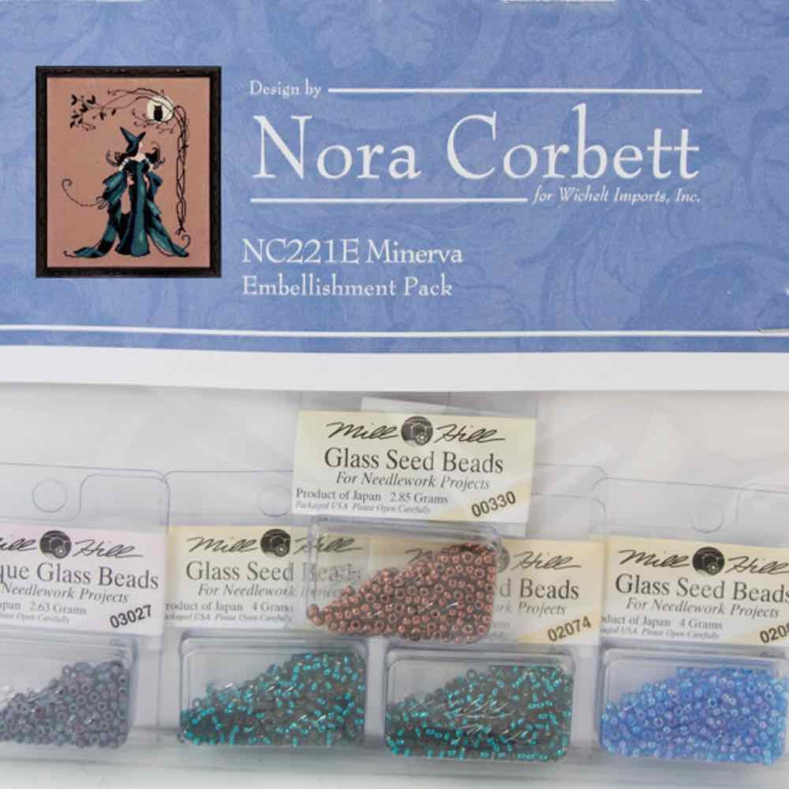Minerva Kit (cross Stitch Chart, Fabric, Beads) Nora Corbett Mirabilia ...