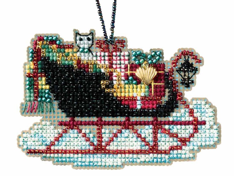 Vintage Sleigh Cross Stitch Kit Mill Hill 2017 Sleigh Ride - Etsy