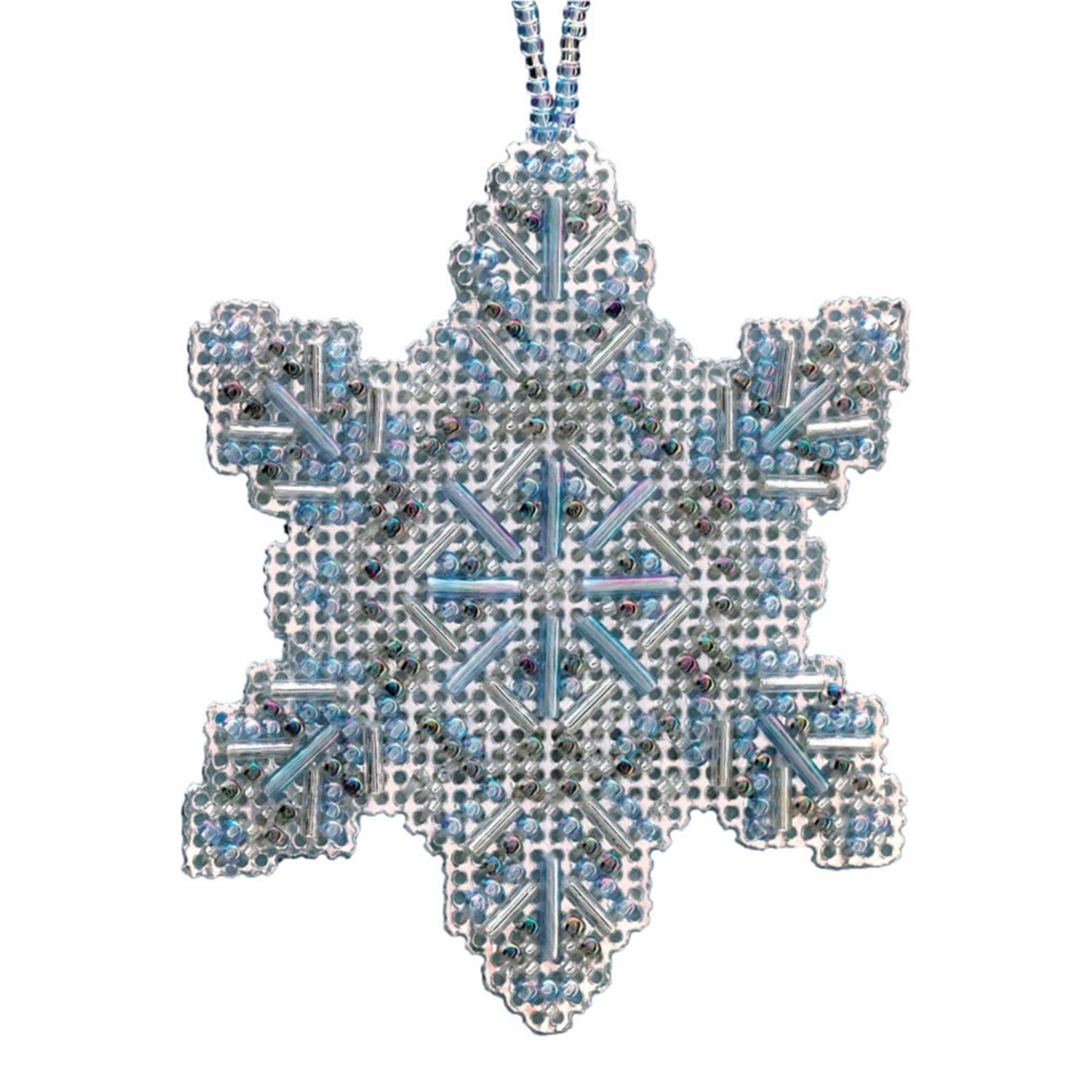 Crystal Snowflake Beaded Cross Stitch Ornament Kit Mill Hill 2020 ...