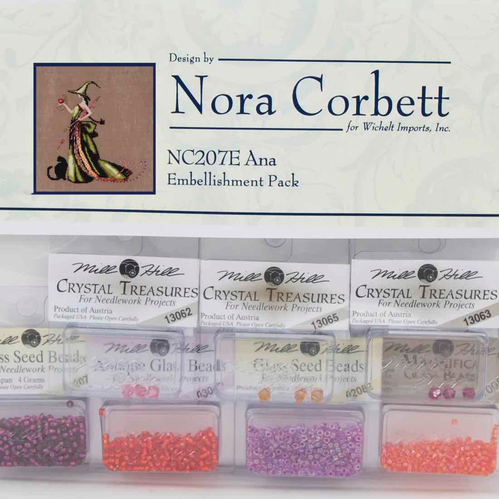 Ana Kit cross Stitch Chart Fabric Beads Nora Corbett NC207 | Etsy