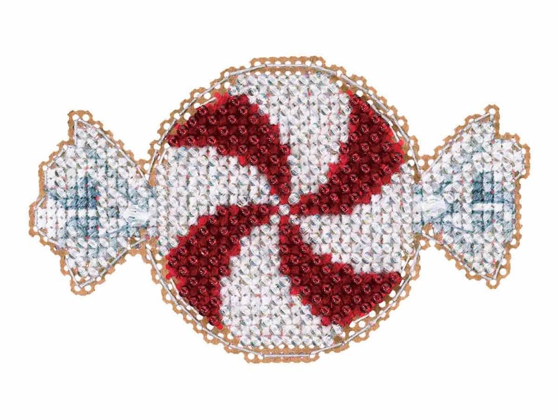 Peppermint Candy Cross Stitch Ornament Kit Mill Hill 2017 | Etsy