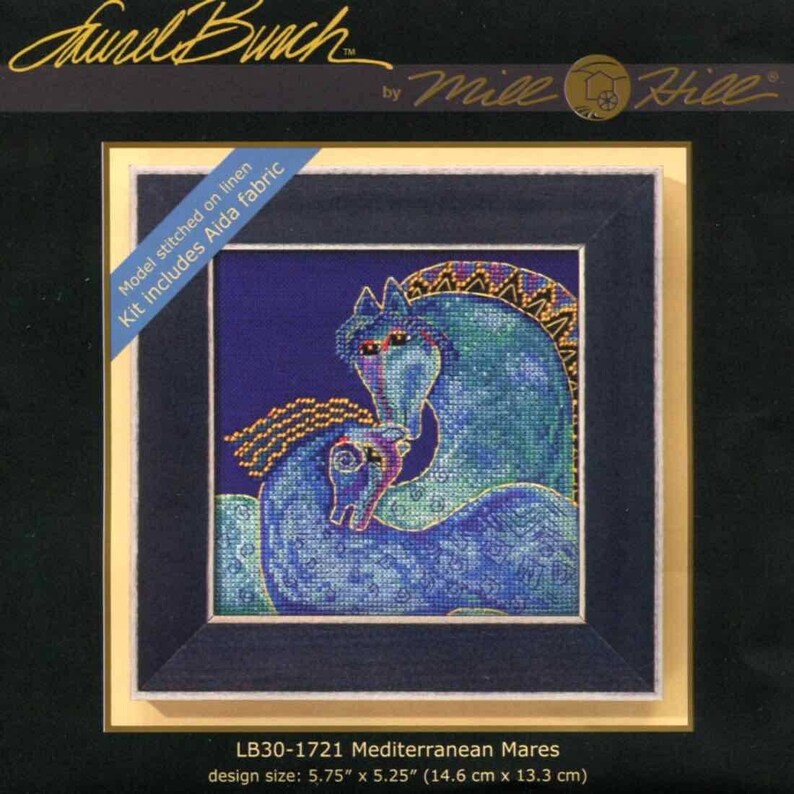 Mediterranean Mares AIDA Beaded Counted Cross Stitch Kit Mill Hill 2017 ...
