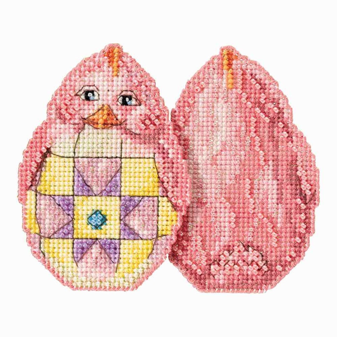 Pink Chick Counted Cross Stitch Easter Kit Mill Hill 2017 Jim Shore ...