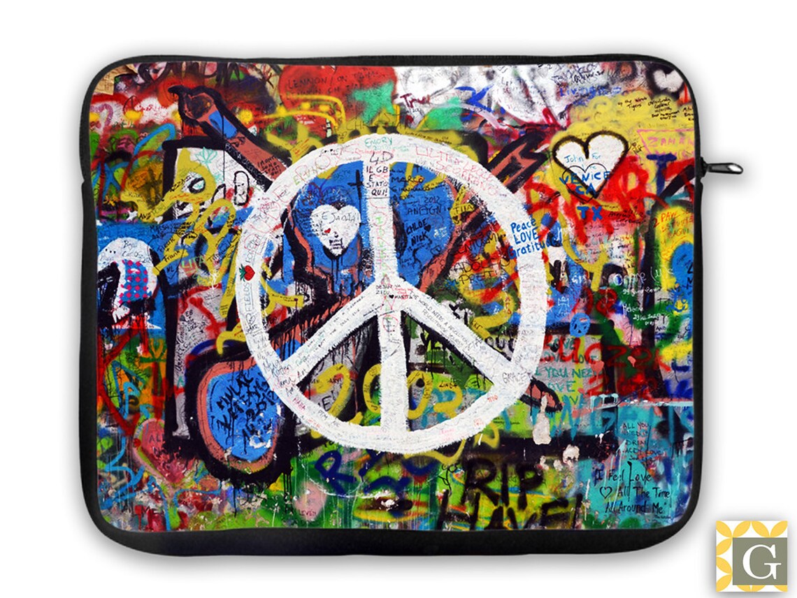 Peace Sign Graffiti iPad Case, Laptop Bag, Laptop Sleeve, Laptop Case ...