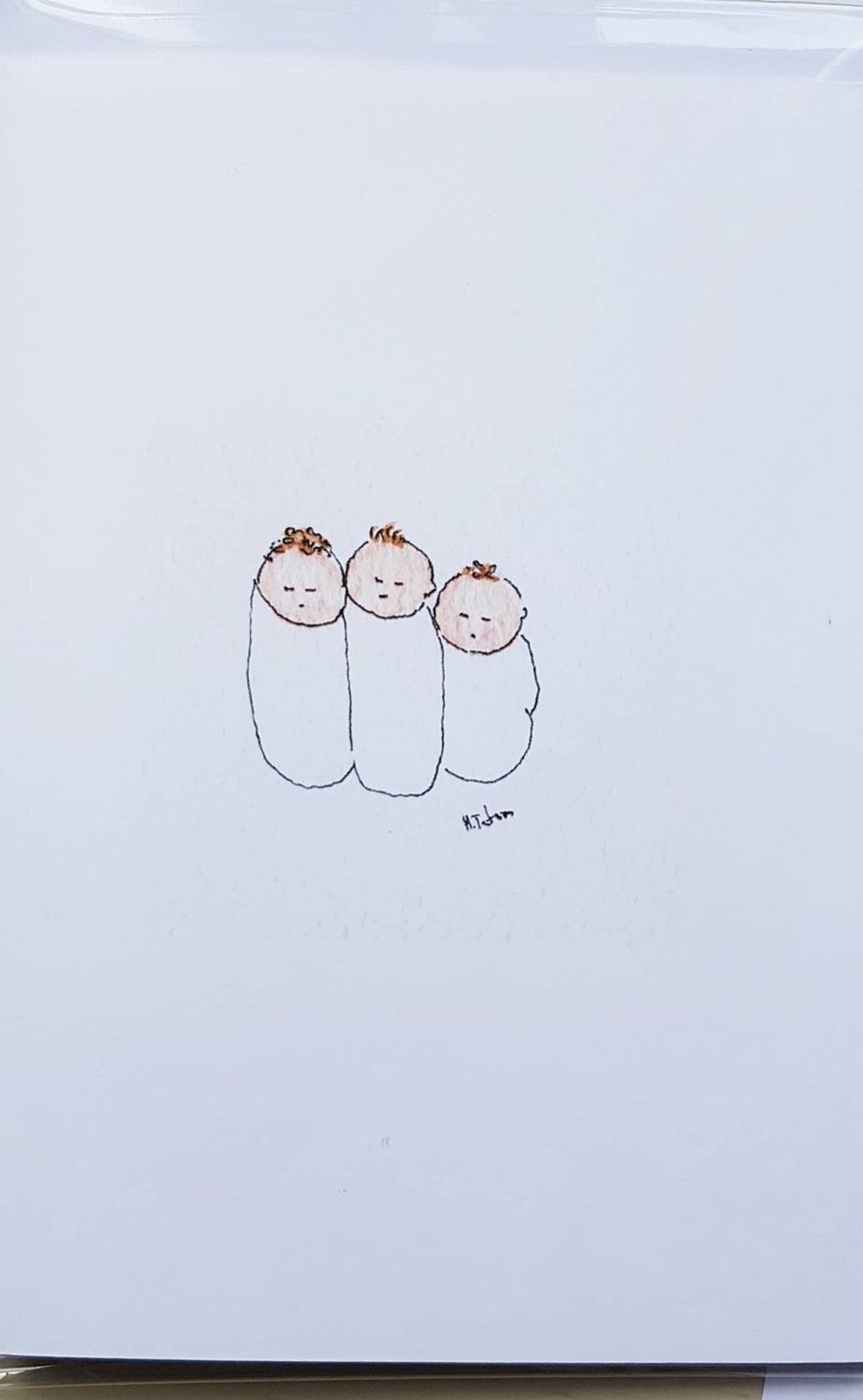 Triplet Card, Premature Triplets Card, Triplet Shower Cards. Handmade ...