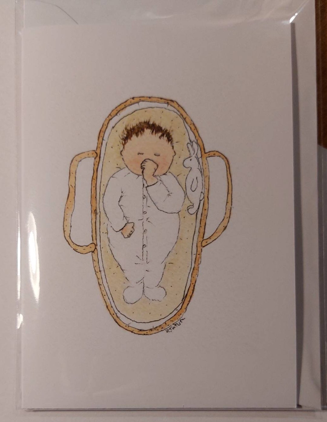 Newborn Cards Handmade and Printed From My Original Watercolour, Blank ...