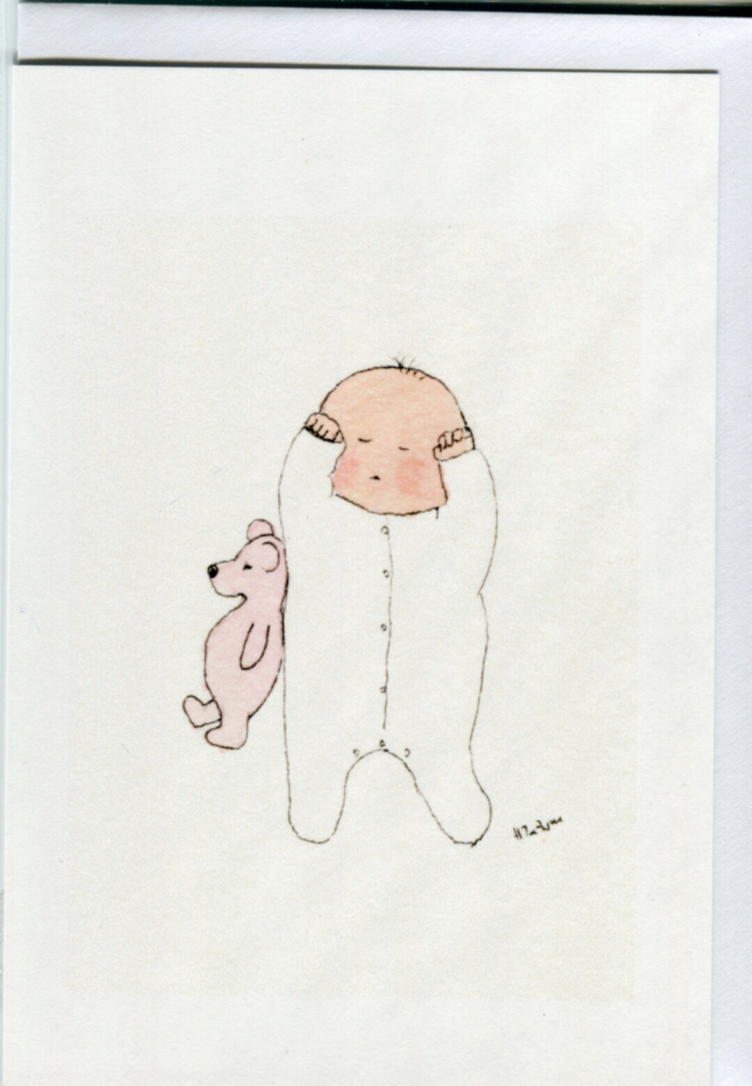 Card Baby Girl Newborn Handmade and Printed From My Original ...