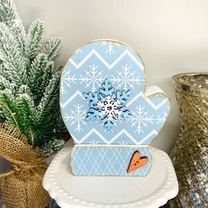 RTS, NEW Wood Winter Mitten Christmas Farmhouse Decor Christmas Tiered ...