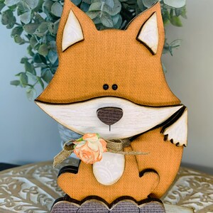 Cute Fox & "hey Foxy Lady" Wood Block Sign, Cabin Wildlife Critter ...