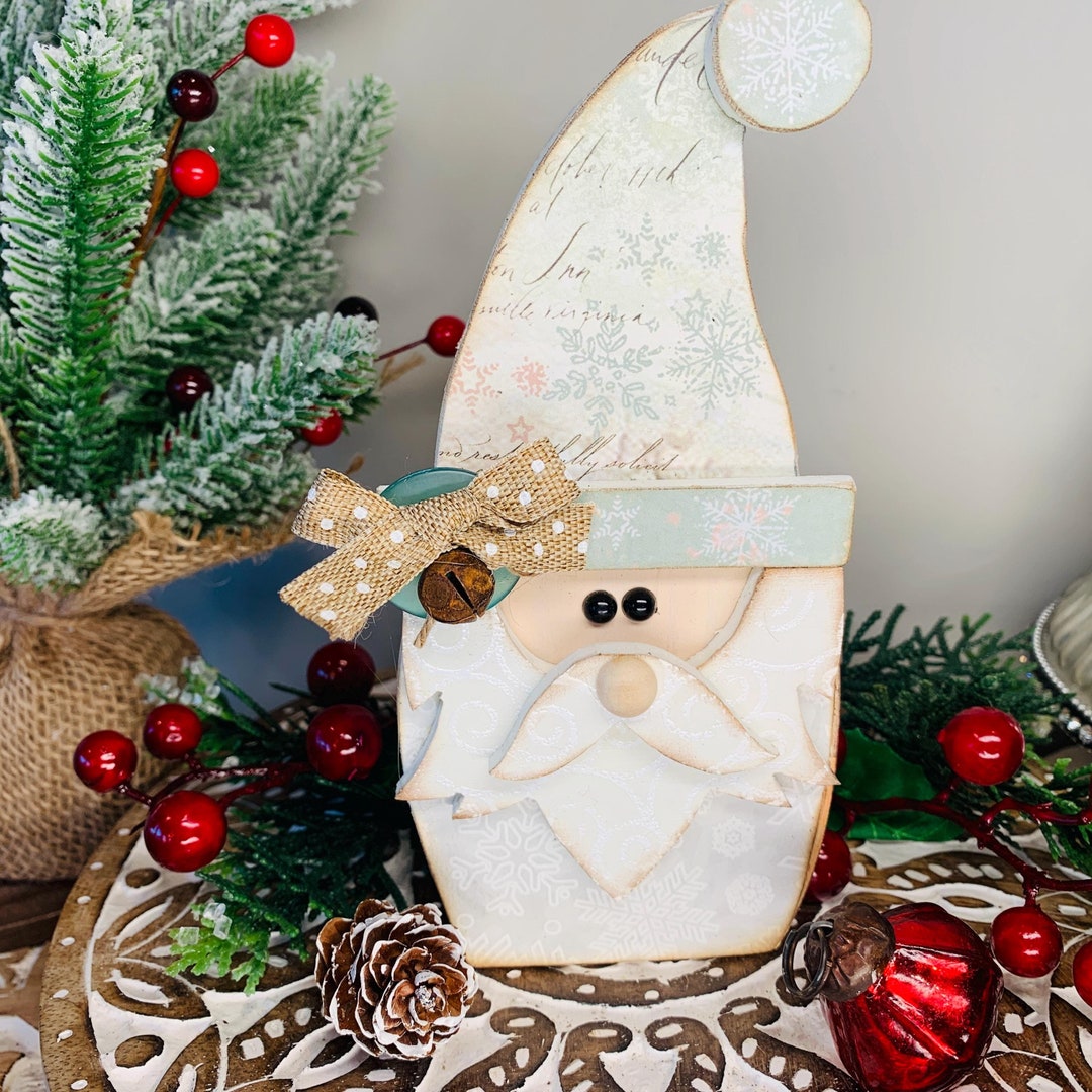 Handcrafted Gnome Inspired Santa Claus for Tier Tray Decor, Farmhouse ...