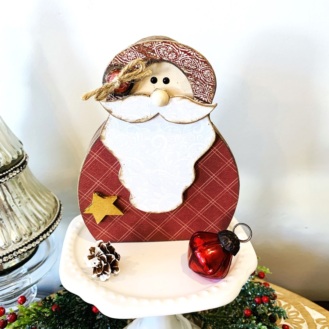 RTS, Wood Santa Claus Decor; Christmas Farmhouse Decor; Christmas ...