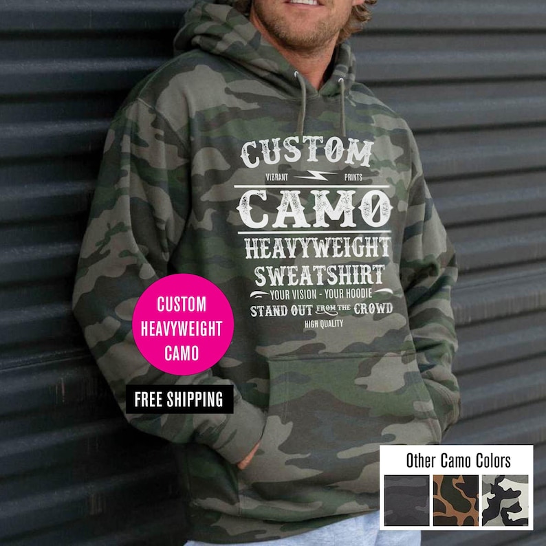 Camo Hoodie Custom Tree Camo Heavyweight Hoodies Personalized ...