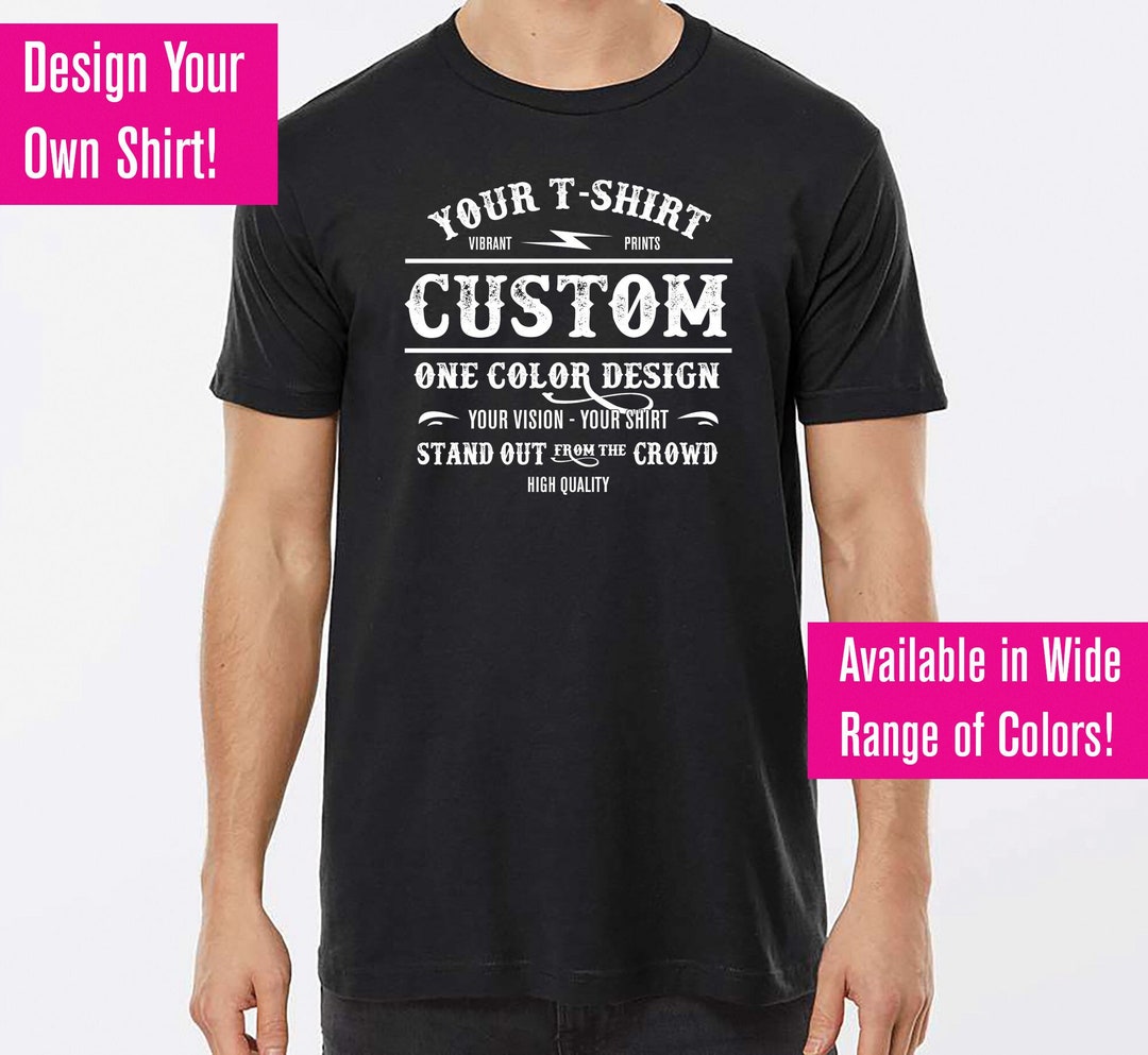 Custom Men's Shirt Mens Front Print Custom T-shirt Personalized Photo T ...