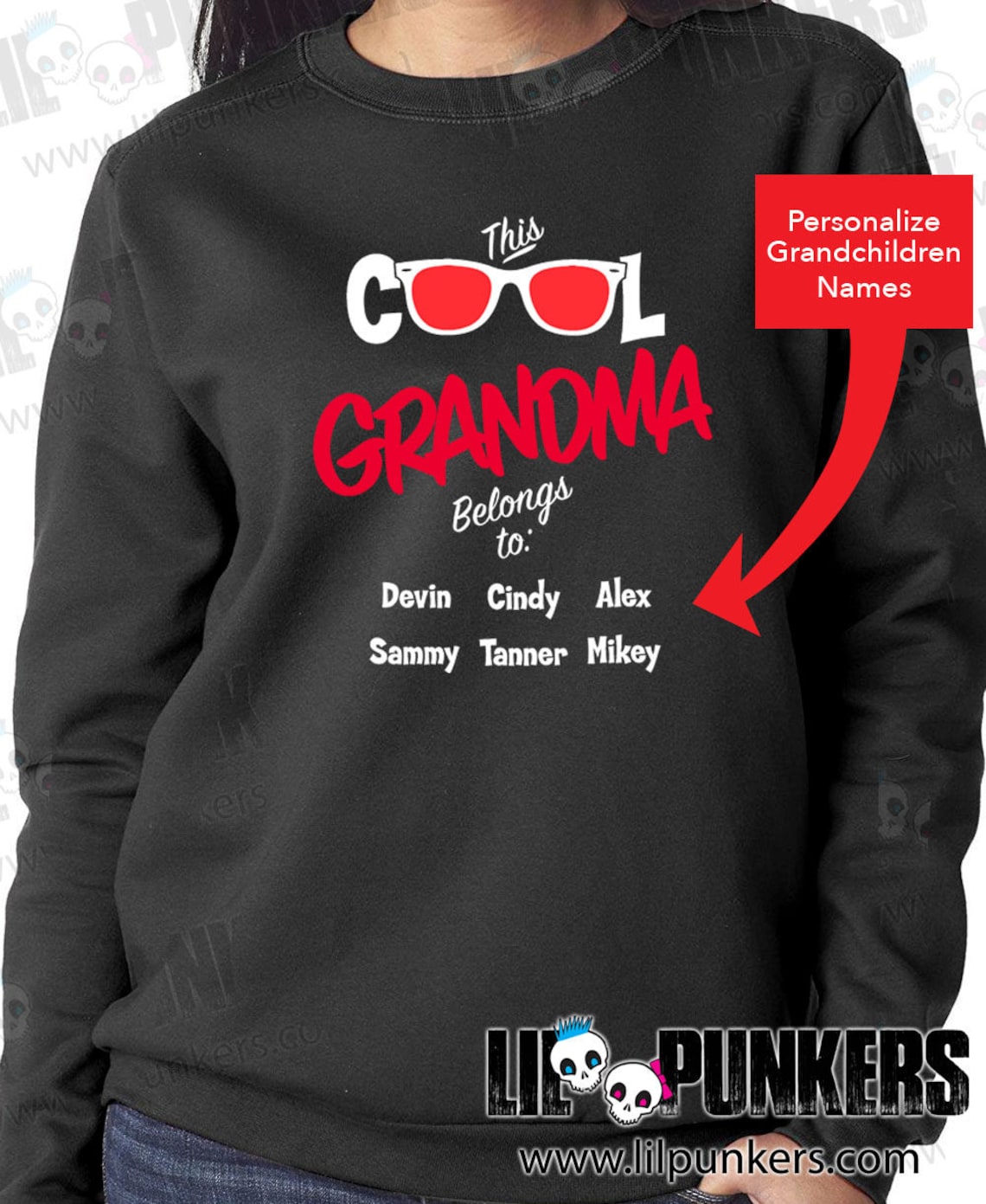 Cool Grandma Crew Neck Fleece Grandmother Sweatshirt Grandma Fleece ...