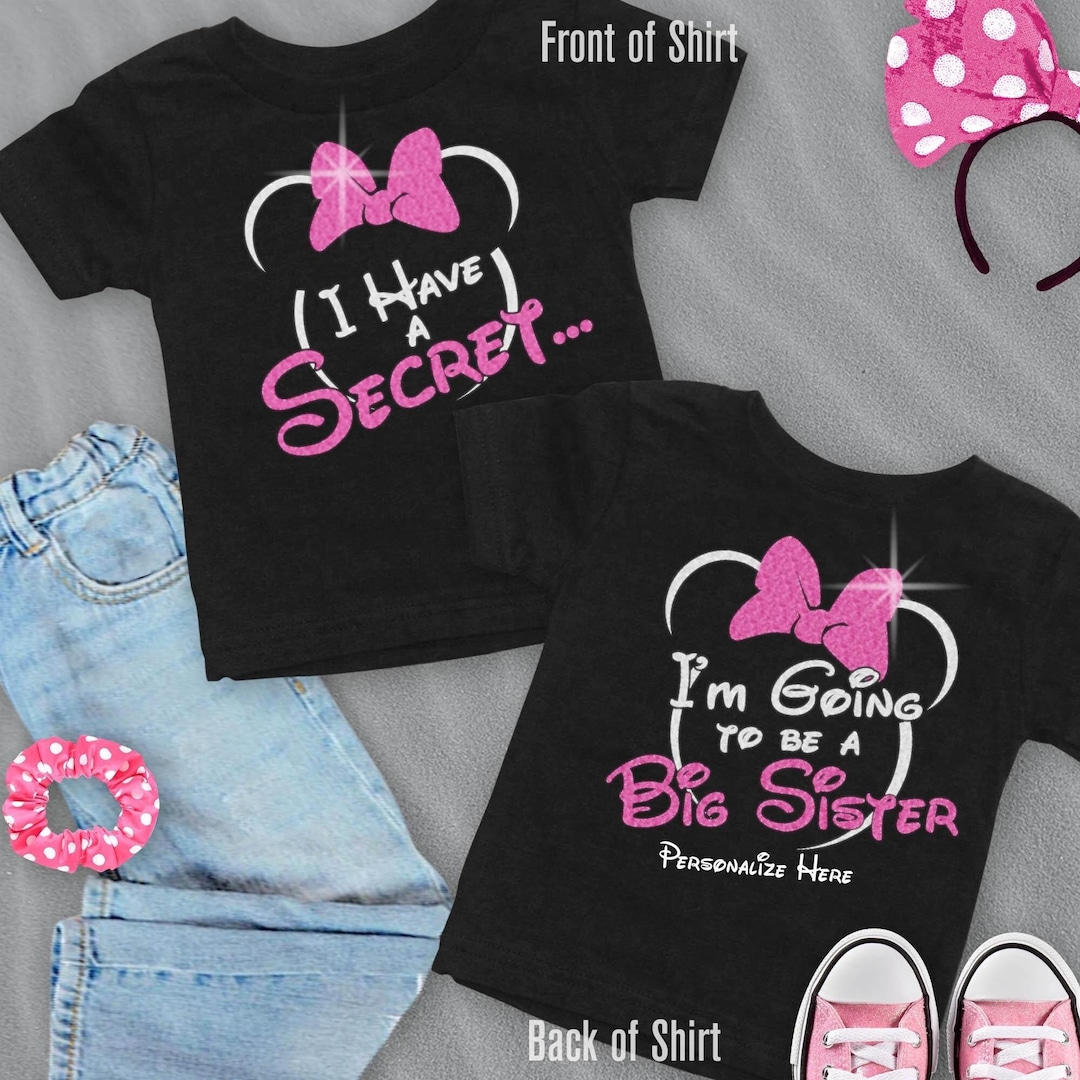Big Sister Shirt Glitter I Have a Secret I'm Going to Be A Big Sister T ...