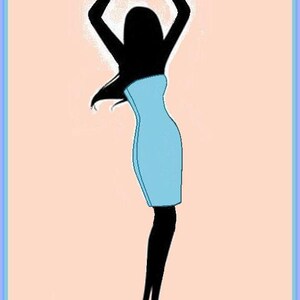 A PDF Sewing Pattern-digital Download-strapless Dress From Knit Fabrics ...