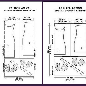 Bustier Dress-strapless-three Length Option-pdf Sewing Pattern-digital ...