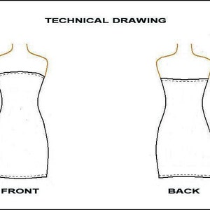 A PDF Sewing Pattern-digital Download-strapless Dress From Knit Fabrics ...