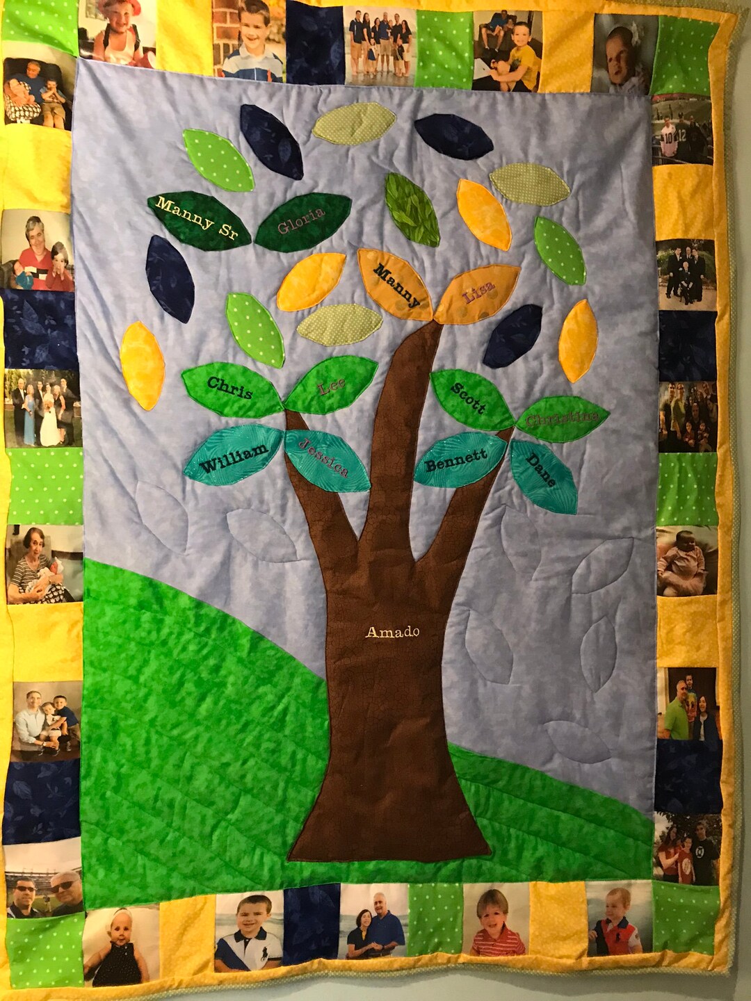 Photo Family Tree Quilt - Etsy