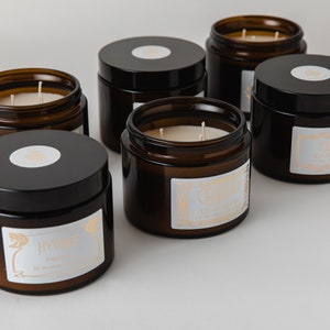 Cariad Candle. Rose Scented Candle. Patchouli Scented Amber Glass Jar ...