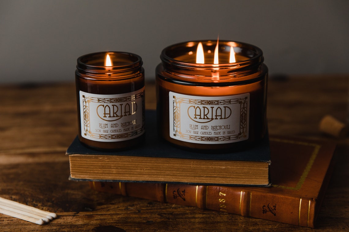 Cariad Candle. Rose Scented Candle. Patchouli Scented Amber - Etsy UK