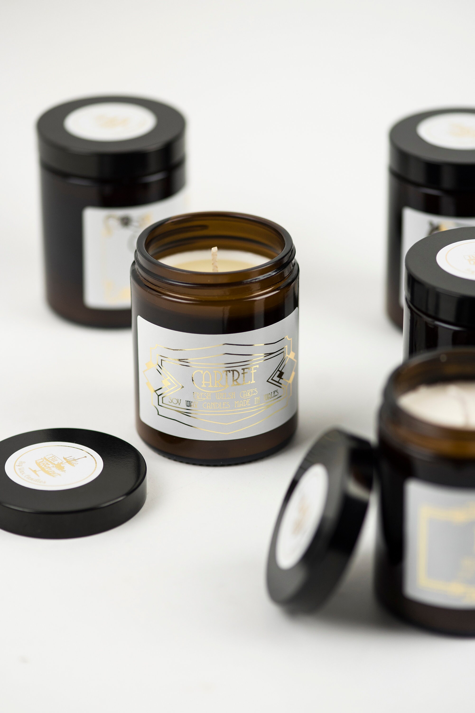 Cariad Candle. Rose Scented Candle. Patchouli Scented Amber Glass Jar ...