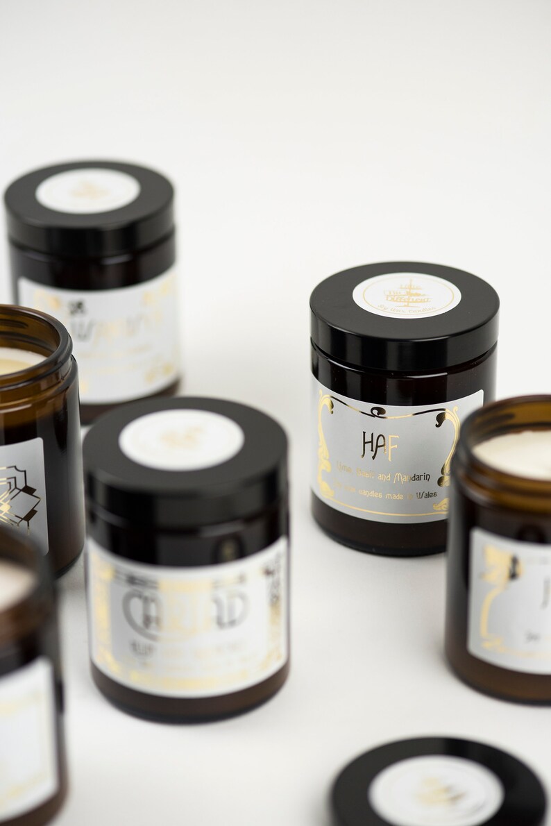 Cariad Candle. Rose Scented Candle. Patchouli Scented Amber Glass Jar ...