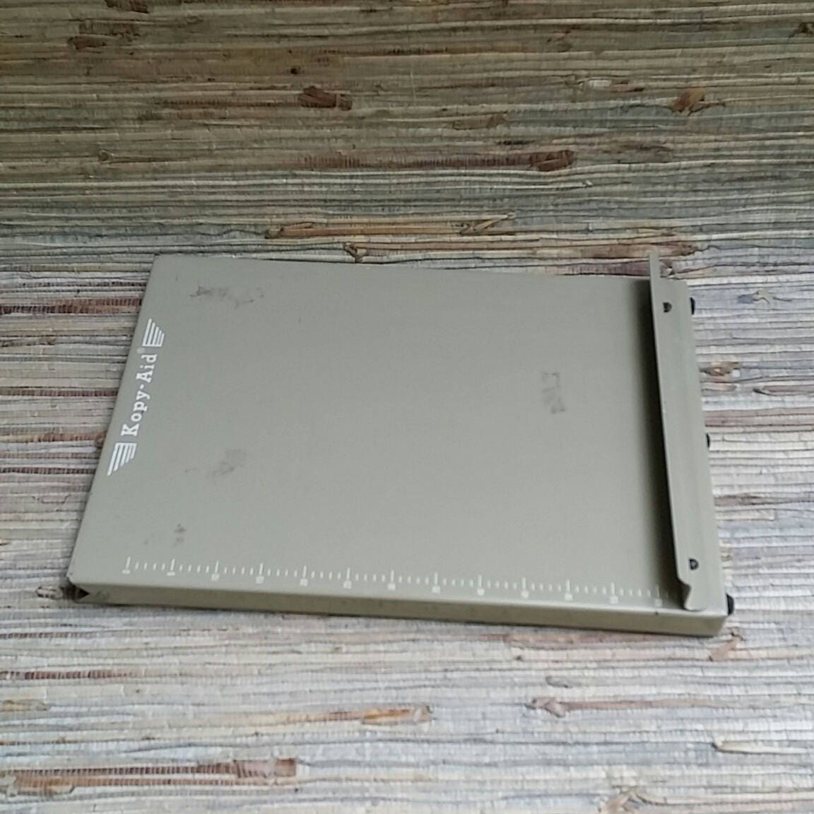 Vintage Kopy-Aid Tan Metal Typing Stand Easel Paper Stand Mid Century