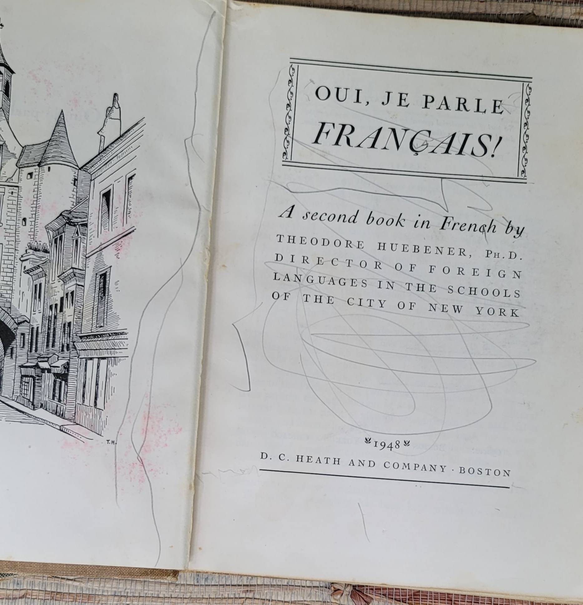 French Language 1940s Books Lovely Well Used Patina Parlez-Vous ...