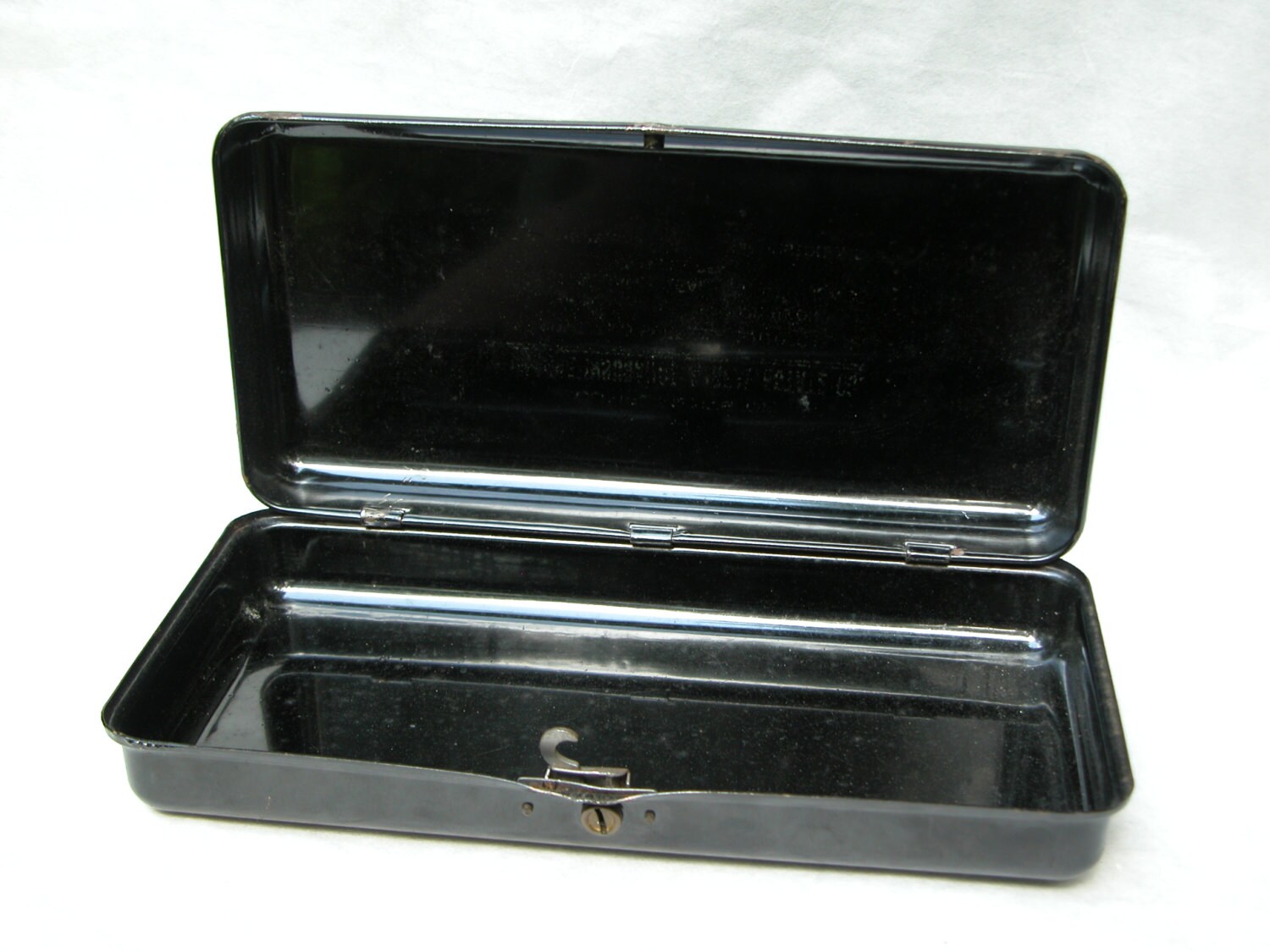 Vintage Black Metal Insurance Co. Lock Boxes