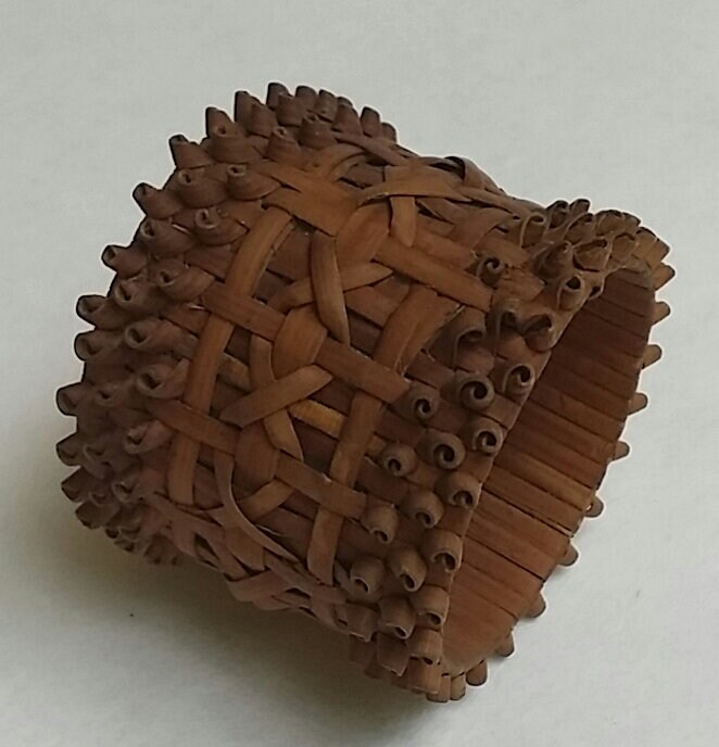 Antique Cane Woven Napkin Ring