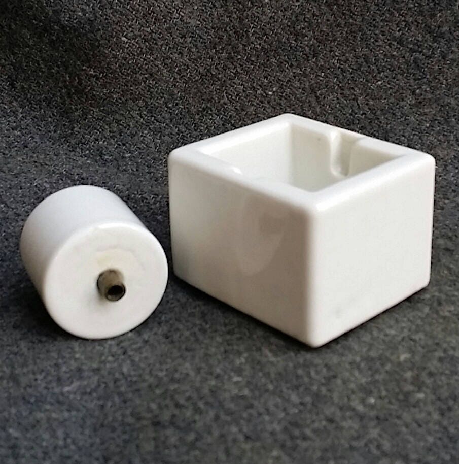 Vintage White Ceramic Stamp Roller/Moistener Sengbusch Ideal Junior ...
