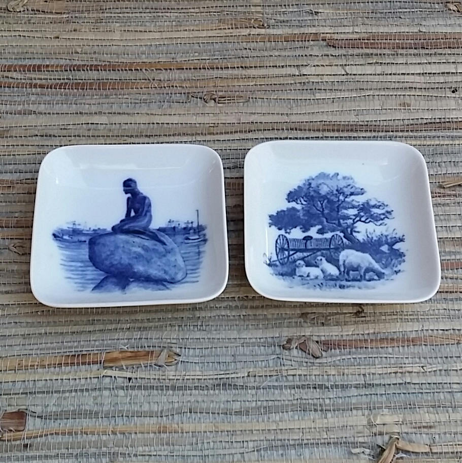 Royal Copenhagen Mini Square Delft Plates/Ornaments Made in Denmark ...