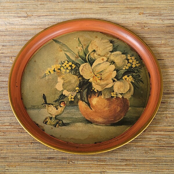 Vintage Metal Tray - Etsy