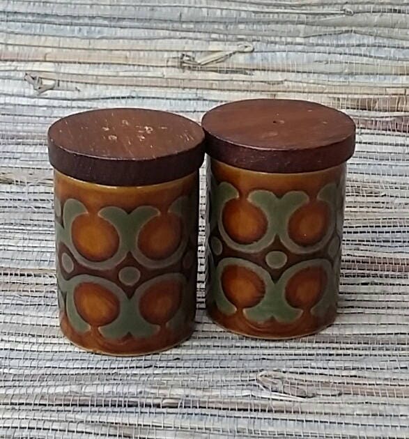 Vintage Hornsea Bronte Salt & Pepper Shakers Made In England 1975 Vintage Hornsea Bronte Salt & Pepper Shakers Made In England 1975