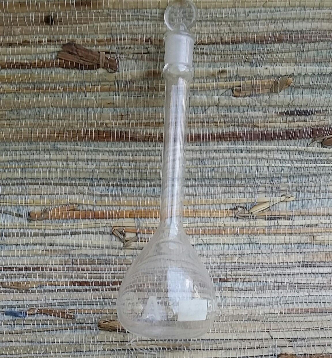 Vintage Volumetric Flask With Ground Glass Stopper 50 ml LG Lab Glass ...