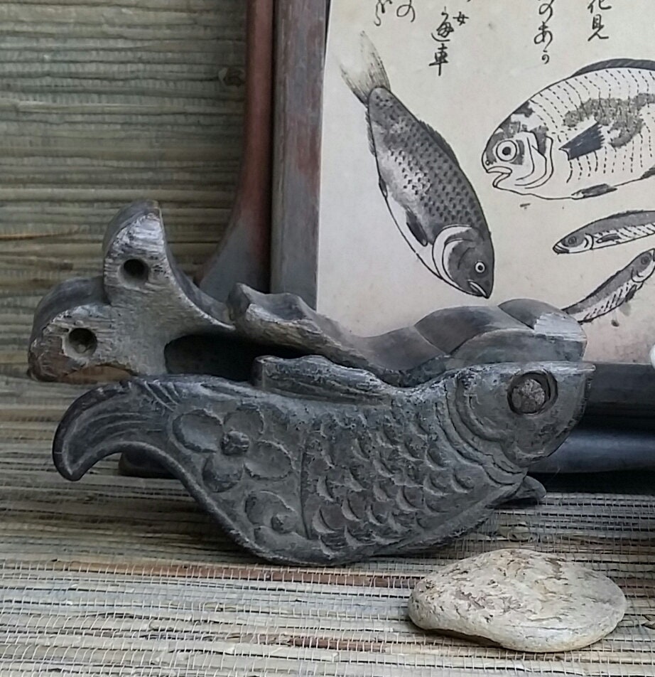 Antique Fish Shaped Wooden Box From India Old Carved Box Bohemian Style ...