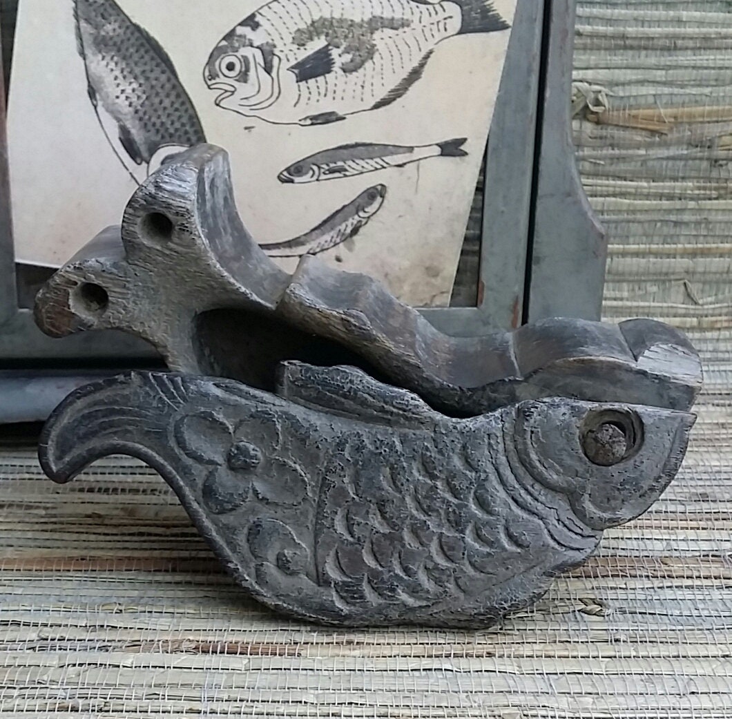 Antique Fish Shaped Wooden Box From India Old Carved Box Bohemian Style ...