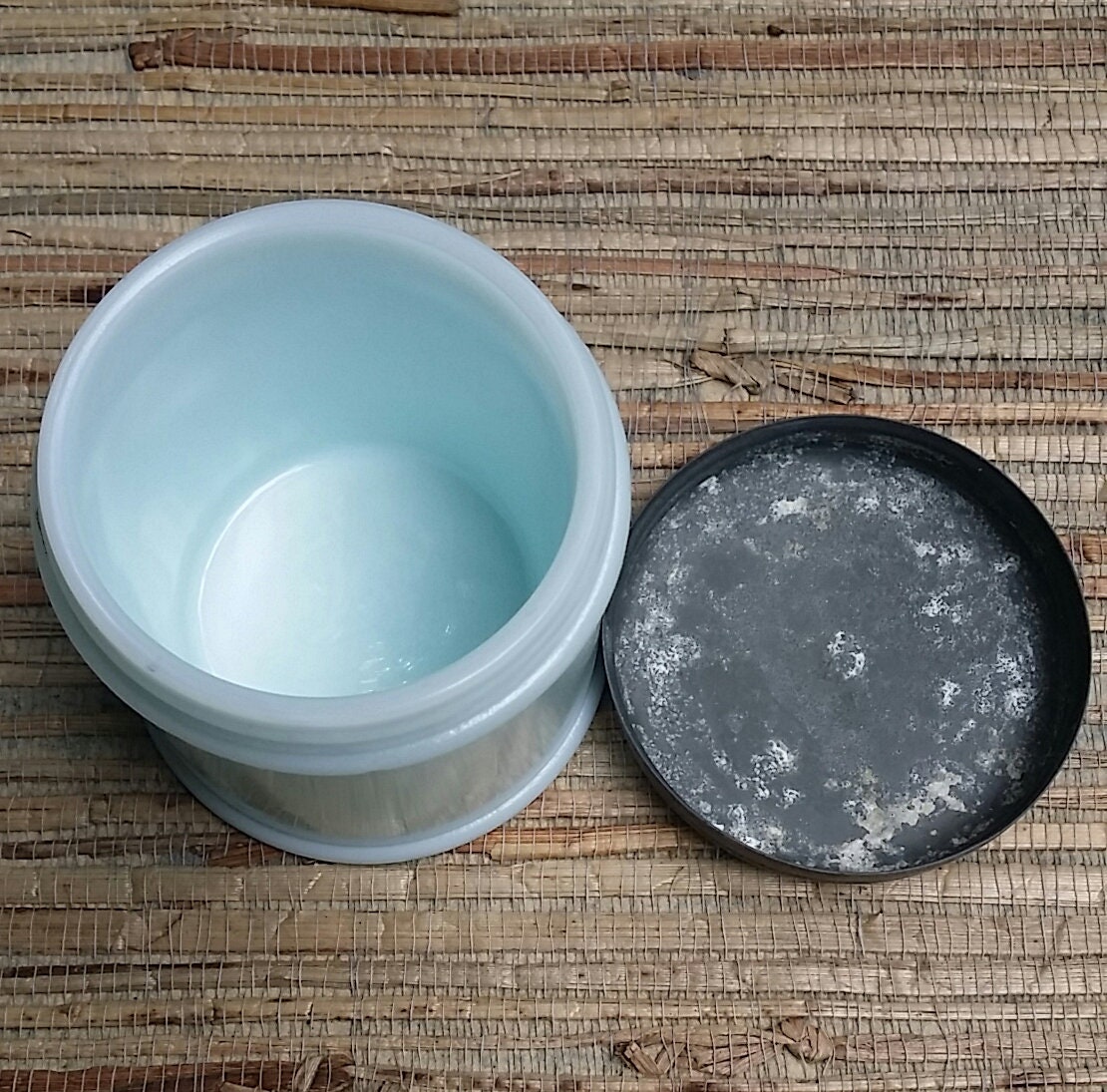 Vintage Milk Glass Cold Cream Jar With Original Lid Nice Color ...