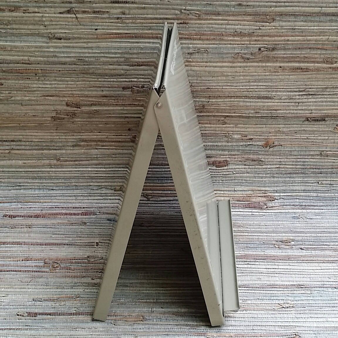 Vintage Kopy-Aid Tan Metal Typing Stand Easel Paper Stand Mid Century