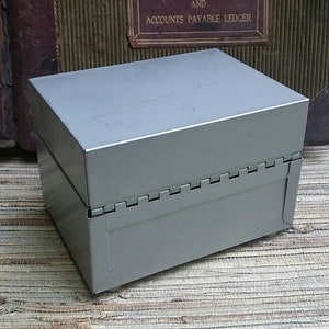Small Metal File Box Lit-ning Products Company Card File C Industrial ...