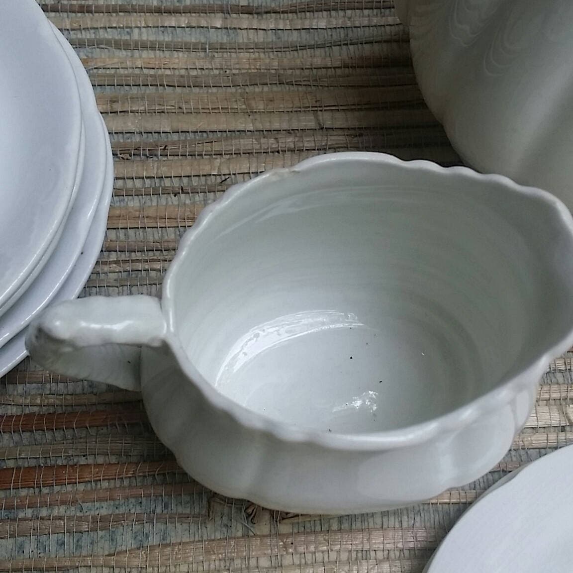 Vintage White Ironstone Child's Tea Set