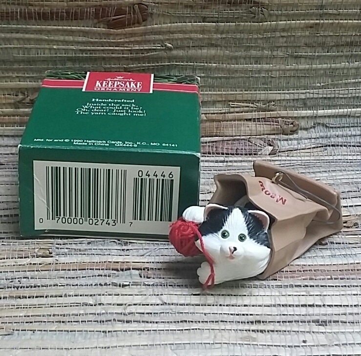 1990 Meow Mart Hallmark Keepsake Christmas Ornament Vintage Christmas