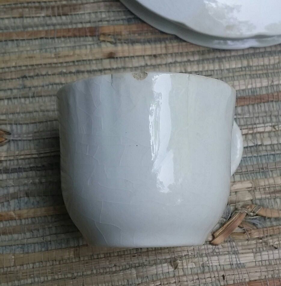 Vintage White Ironstone Child's Tea Set