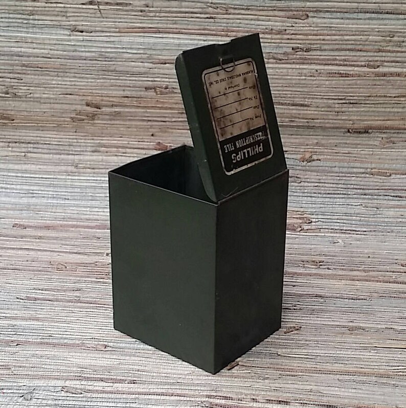 Vintage Phillips Prescription File Box Alabama Wholesale Drug - Etsy