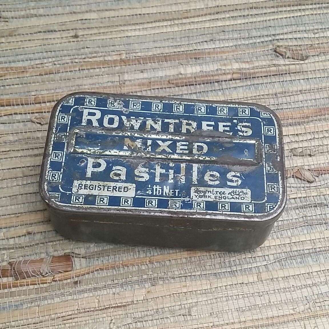 Rowntree's Mixed Pastilles Tin Box 1/4 lb Rowntree Co Ltd York, England